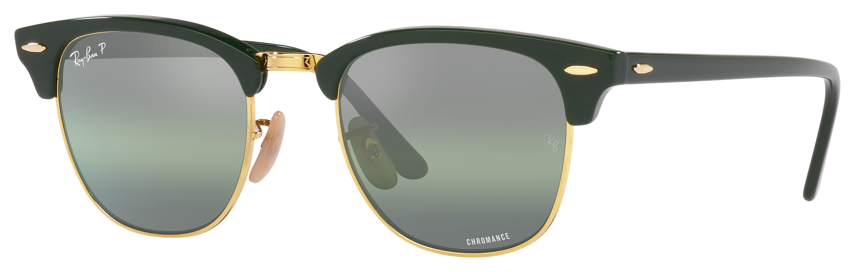 Ray-Ban Clubmaster RB3016 Chromance Mirror Flash Glass Polarized ...